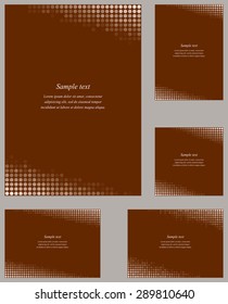 Brown Page Corner Design Template Invitation Stock Vector (Royalty Free ...