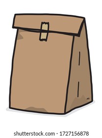 Brown Paper Bag Cartoon Vector Illustration Stock Vector (Royalty Free ...