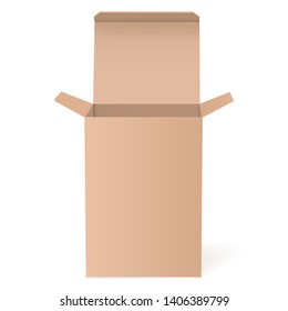 Brown Paper Box Vector Illustration Isolated Stock Vector (Royalty Free ...