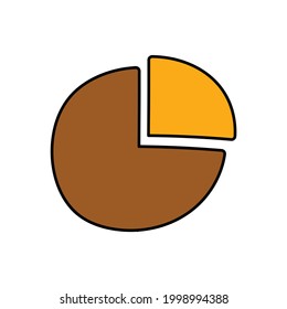 Brown Pie Chart Doodle Icon Stock Vector (Royalty Free) 1998994388 ...