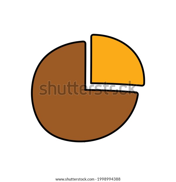 Brown Pie Chart Doodle Icon Stock Vector (Royalty Free) 1998994388 ...