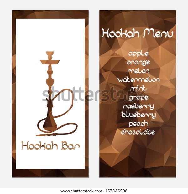 Brown Polygon Hookah Bar Lounge Menu Stock Vector (Royalty Free ...