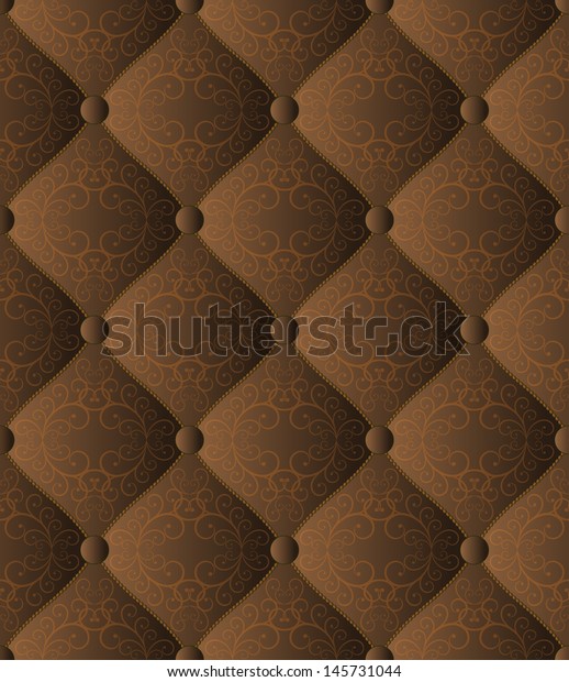 Brown Quilted Fabric Seamless Stock Vector (Royalty Free) 145731044 ...