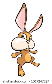 Brown Rabbit Character Vector Illustration Stock Vector (Royalty Free ...