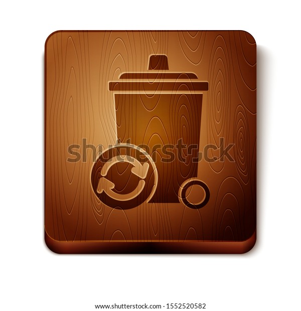 Brown Recycle Bin Recycle Symbol Icon Stock Vector (Royalty Free ...