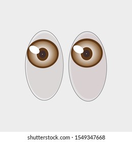 Brown Round Cartoon Eyes Vector: เวกเตอร์สต็อก (ปลอดค่าลิขสิทธิ์ ...