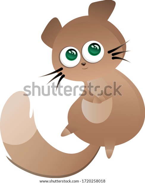 Brown Squirrel Tail Stock Vector (Royalty Free) 1720258018 | Shutterstock