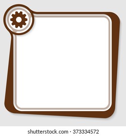 Brown Text Box Your Text Cogwheel Stock Vector (Royalty Free) 373334572 ...
