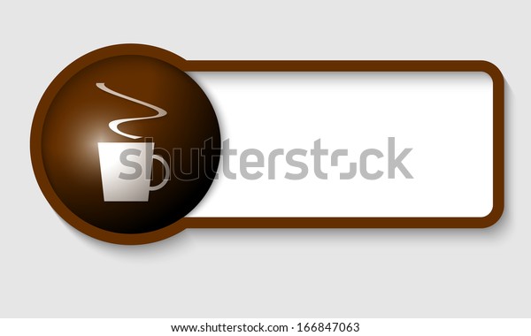 Brown Text Frame Cup Coffee Stock Vector (Royalty Free) 166847063 ...
