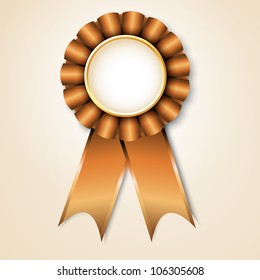Brown Vector Prize Ribbon Stock Vector (Royalty Free) 106305608 ...
