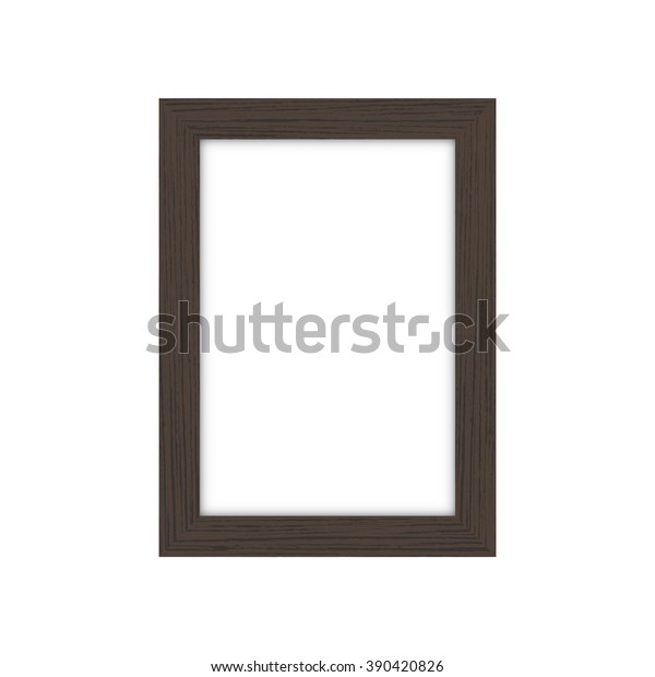 Brown Wooden Rectangular Picture Frame Vector Stock Vector (Royalty ...