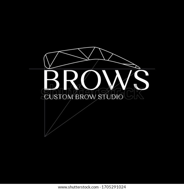 Brows Salon Logo Logo Architecture Custom Stock Vector (Royalty Free ...