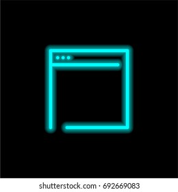 Browser Blue Glowing Neon Ui Ux Stock Vector (Royalty Free) 692669083 ...