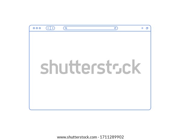 Browser Mockup Outline Show Your Website Stock Vector (Royalty Free ...