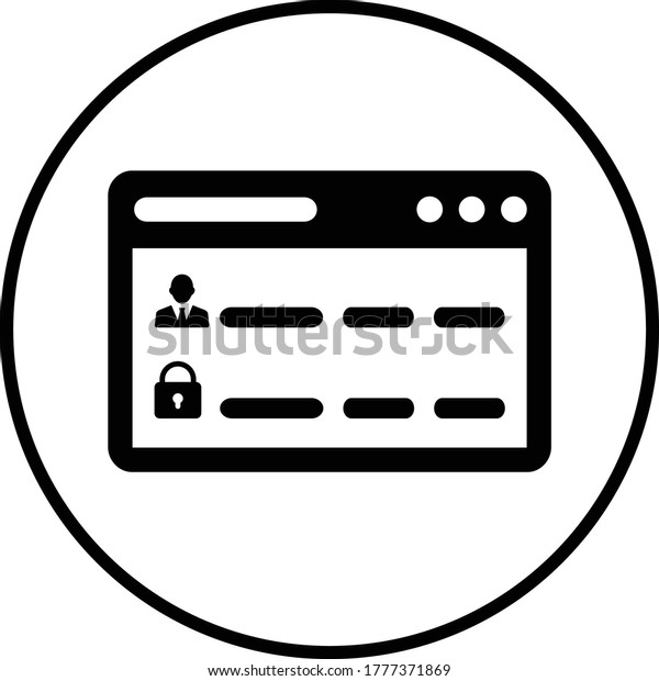 Browser Web Page Icon Black Graphics Stock Vector (Royalty Free ...
