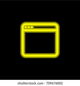 Browser Yellow Glowing Neon Ui Ux Stock Vector (Royalty Free) 709676002 ...