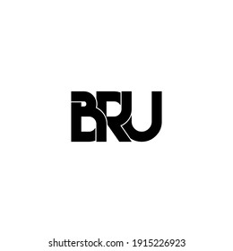 Bru Letter Original Monogram Logo Design Stock Vector (Royalty Free ...
