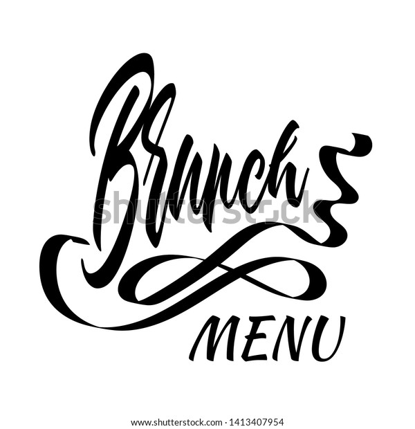 Brunch Menu Hand Written Calligraphy Vector Stock Vector (Royalty Free ...