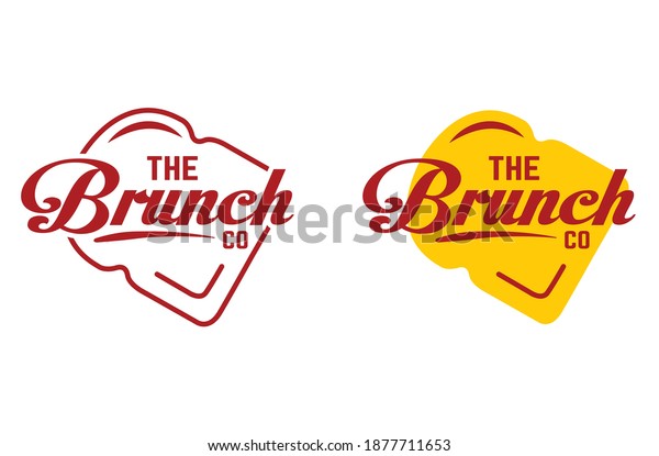 Brunch Restaurant Logo Concept Stock Vector (Royalty Free) 1877711653 ...