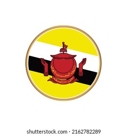 Brunei Flag Circle Frame National Flag Stock Vector (Royalty Free ...