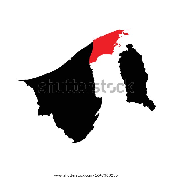 Brunei Muara District Highlighted On Brunei Stock Vector (Royalty Free ...