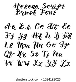 Brush Calligraphy Font On White Background Stock Vector (Royalty Free ...