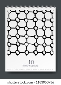 Brush Drawn Pattern Calendar Stock Vector (Royalty Free) 1183950736 ...