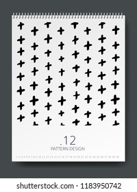 Brush Drawn Pattern Calendar Stock Vector (Royalty Free) 1183950742 ...