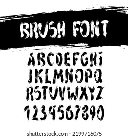 Brush Font Your Design Hand Drawn Stock Vector (Royalty Free ...