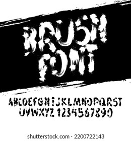 Brush Font Your Design Hand Drawn Stock Vector (Royalty Free ...