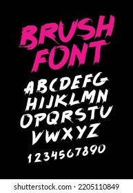 Brush Font Your Design Hand Drawn Stock Vector (Royalty Free ...