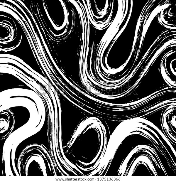 Brush Grunge Pattern White Black Vector Stock Vector (Royalty Free ...