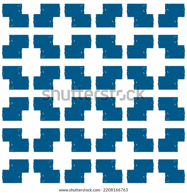 Brush Lines Figures Seamless Pattern Freehand Stock Vector (Royalty ...
