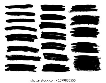 Brush Lines Set Vector Illustration Stock Vector (Royalty Free) 1213510327