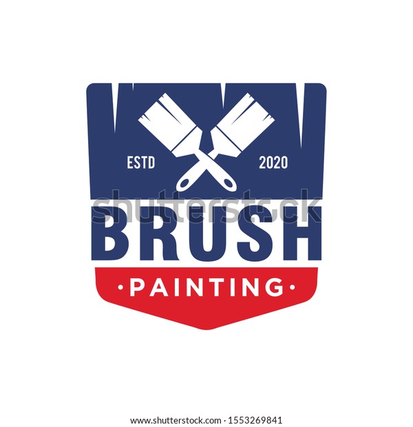 Brush Painting Painter Service Work House Stock Vector (Royalty Free ...