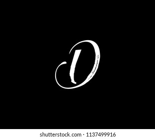 Brush Stroke Calligraphy Letter D Logo Stock Vector (Royalty Free ...