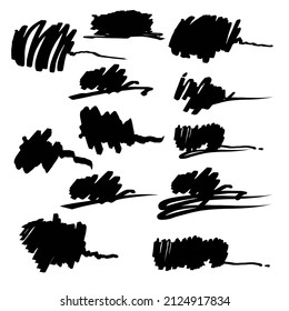 Brush Stroke On Paper Brush Trace Stock Vector (Royalty Free ...