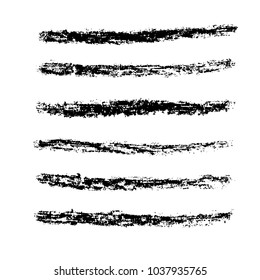 Brush Stroke Set Chalk Texture Stock Vector (Royalty Free) 1037935765 ...