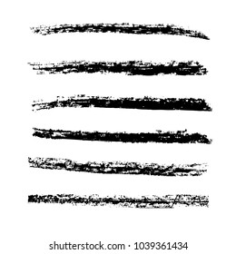 Brush Stroke Set Chalk Texture Stock Vector (Royalty Free) 793183531 ...