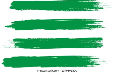 Trazo de brocha verde aislado en: vector de stock (libre de regalías ...