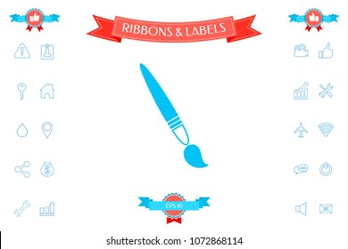 Brush Symbol Icon Stock Vector (Royalty Free) 1072868114 | Shutterstock