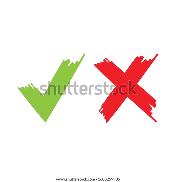 Brushed Accept Decline Check Marks Stock Vector (Royalty Free ...