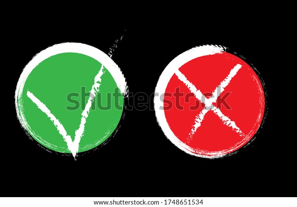 Brushed Check Marks Pack Colorful Knowledge Stock Vector (Royalty Free ...