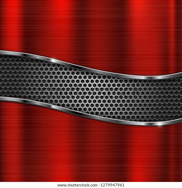 Brushed Metal Texture Red Scratched Metallic Stock Vector (Royalty Free ...