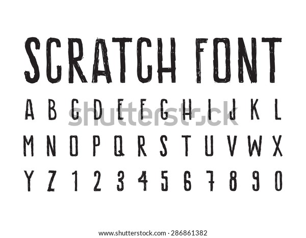 Brutal Aggressive Sloppy Font Bold Letters Stock Vector (Royalty Free ...