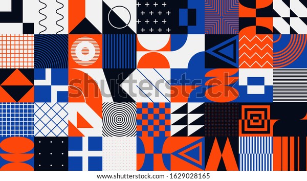 Brutalism Art Inspired Abstract Vector Pattern Stock Vector (Royalty ...