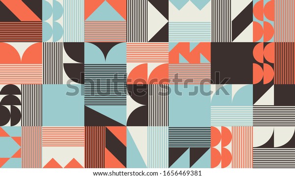 Brutalism Art Inspired Abstract Vector Pattern Stock Vector (Royalty ...