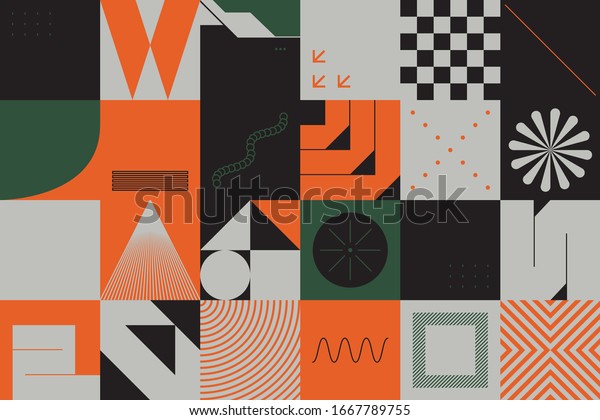 Brutalism Art Inspired Abstract Vector Pattern Stock Vector (Royalty ...