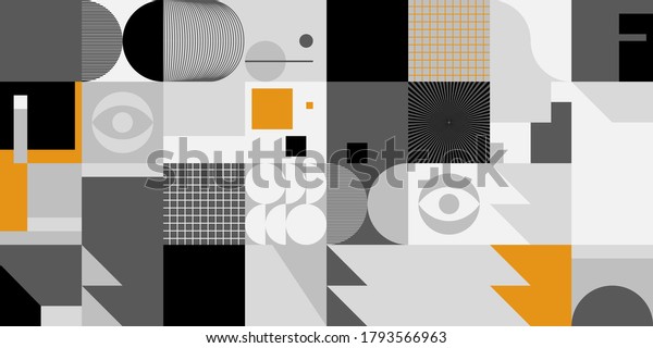 Brutalism Art Inspired Abstract Vector Pattern Stock Vector (Royalty ...