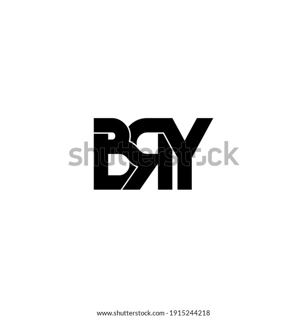 Bry Letter Original Monogram Logo Design Stock Vector (Royalty Free ...